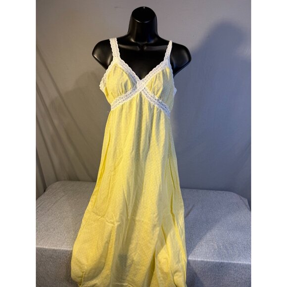 Unbranded | Intimates & Sleepwear | Vintage Yellow Polka Dot Nightgown ...